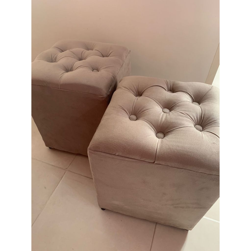 Puffe puff banqueta banco base acento elegance para sala, quarto e ...