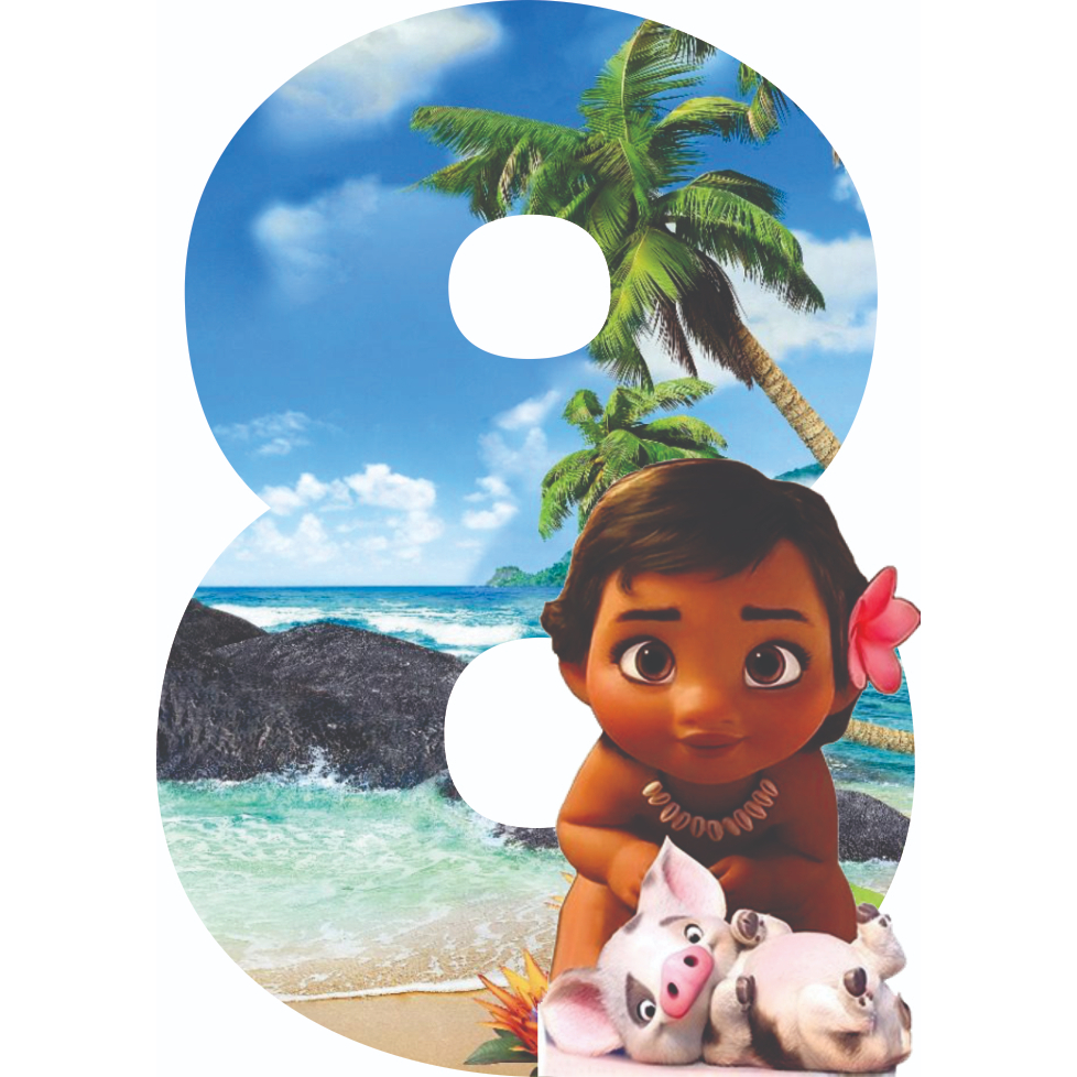 DISPLAY MDF NUMERO 8 MOANA BABY 60CM | Shopee Brasil
