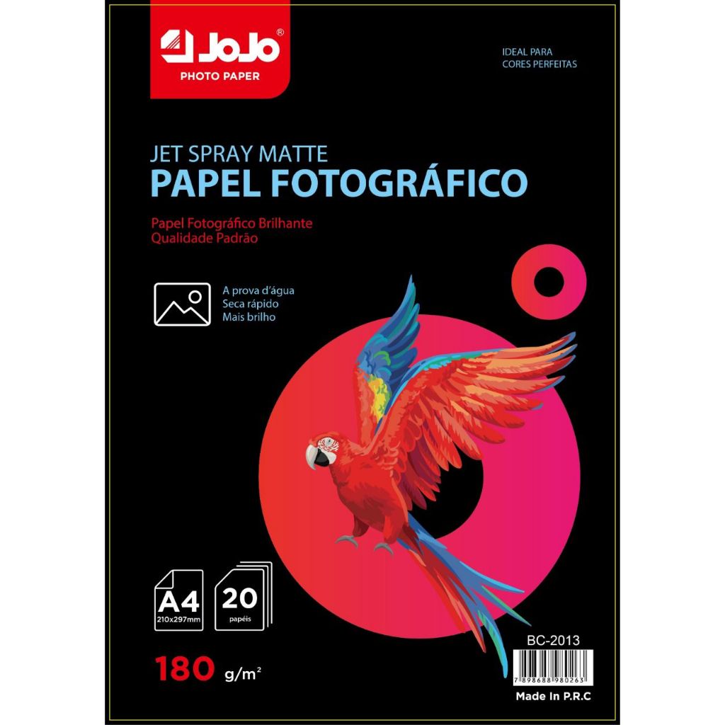 Papel Fotográfico Matte 180g A4 Fosco 100 Folhas Premium Sem Brilho ...