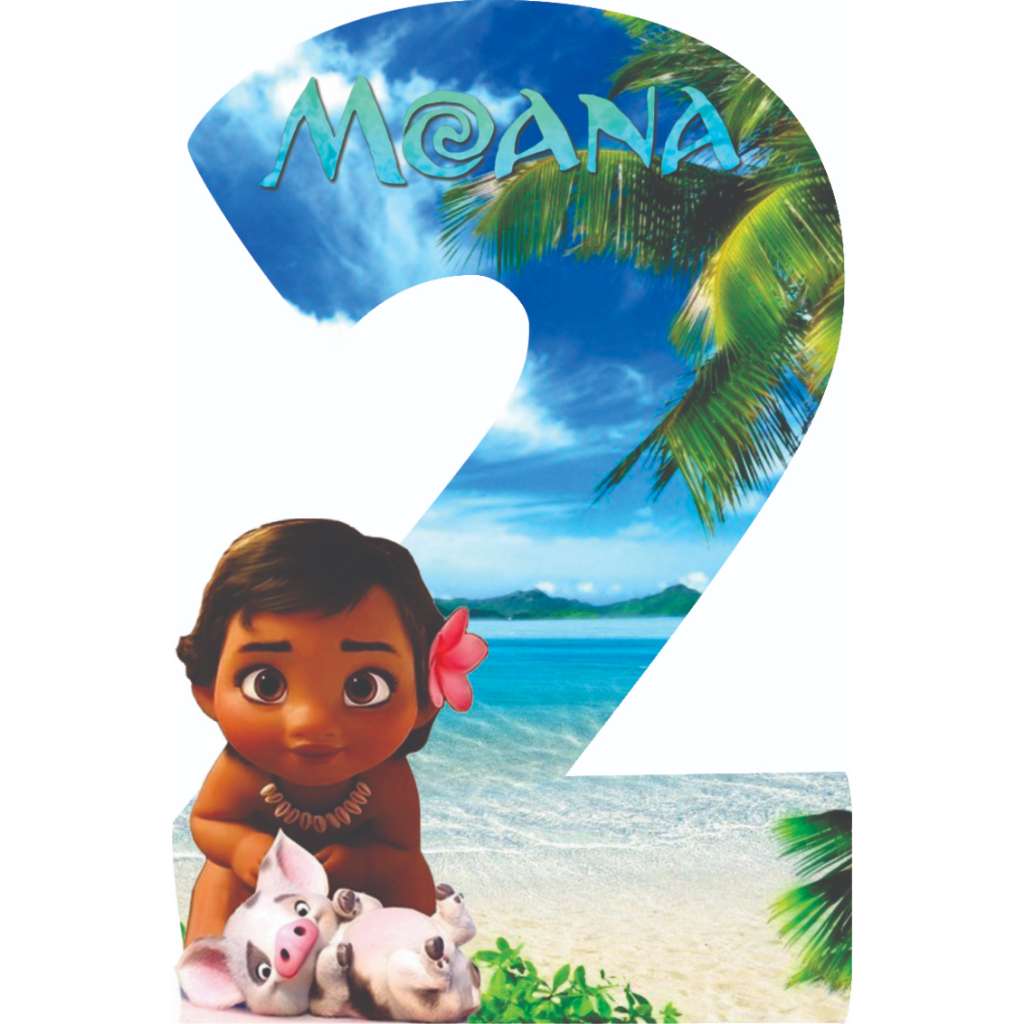 DISPLAY MDF NUMERO 2 MOANA BABY 60CM | Shopee Brasil