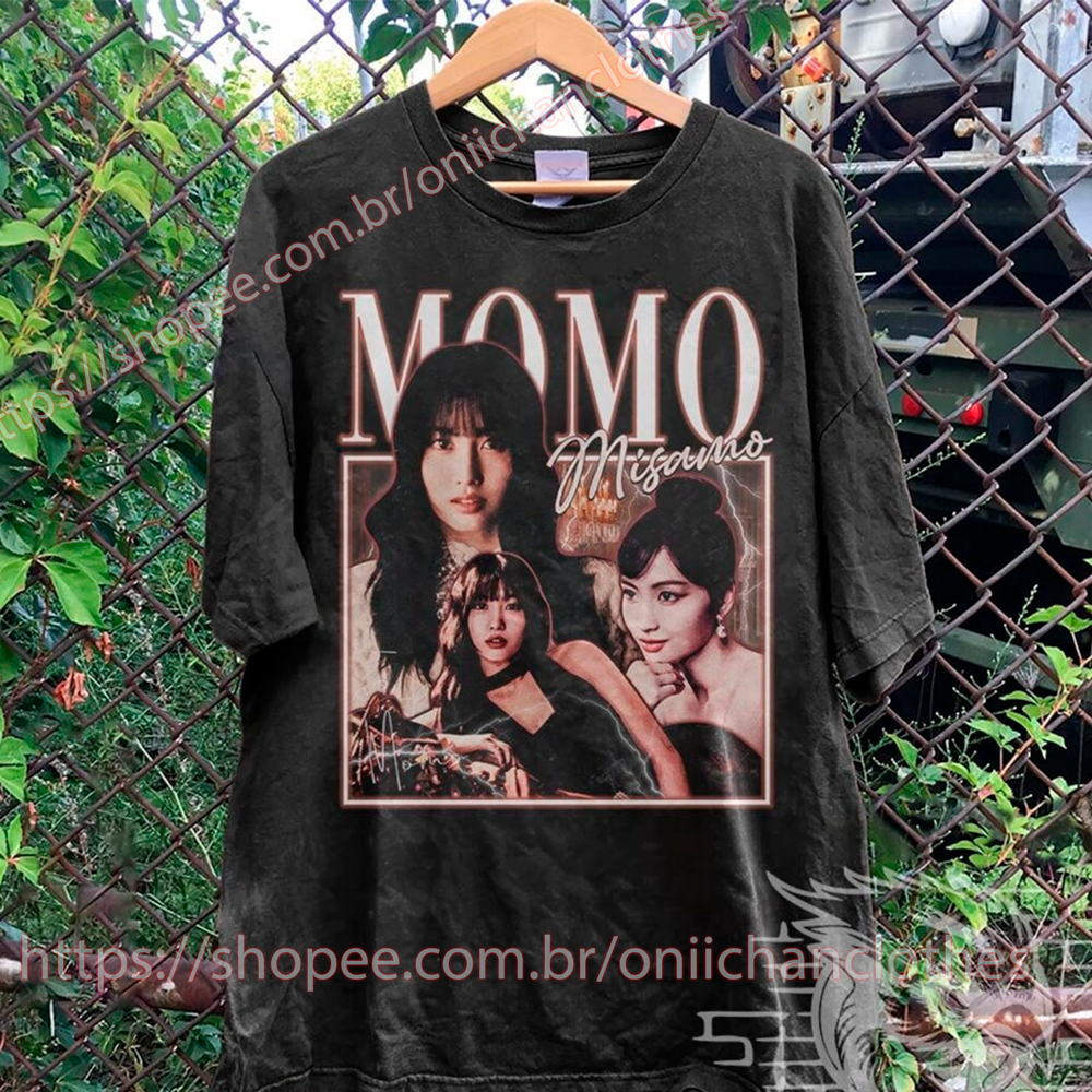 Camiseta T-shirt Unissex Algodão Twice MOMO Misamo 90's | Shopee Brasil