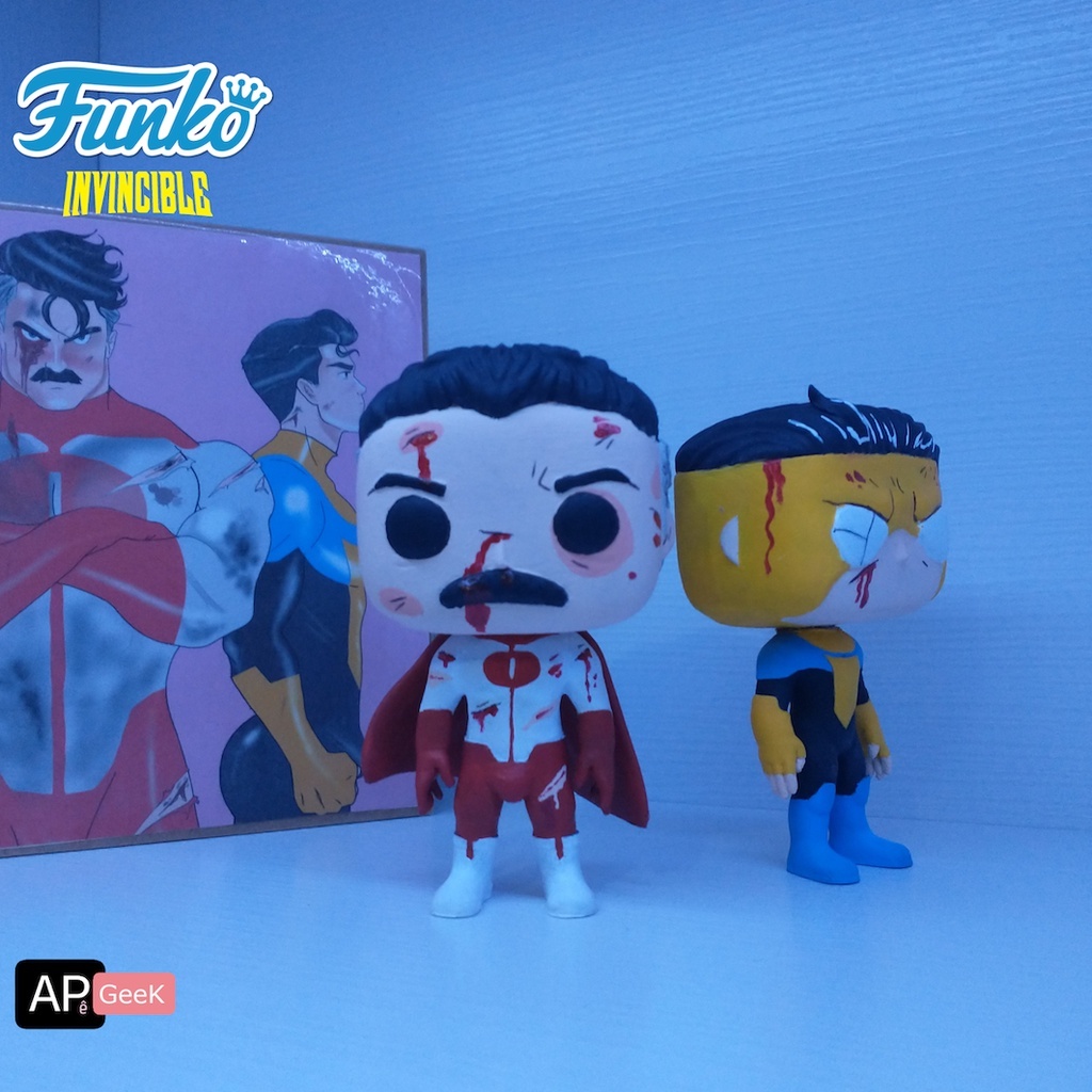 Funko POP Custom - Invincible & Omni-Man (Estilo Cartoon) | Shopee Brasil