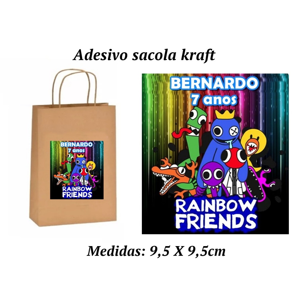 Kit 20 rótulos adesivos Rainbow Friends | Shopee Brasil