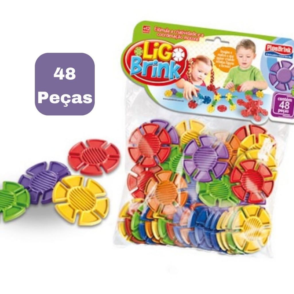 Brinquedo de Montar Lig Lig Ligue e Brinque Brinquedos Educativos De Montar Jogo PlasBrink ...