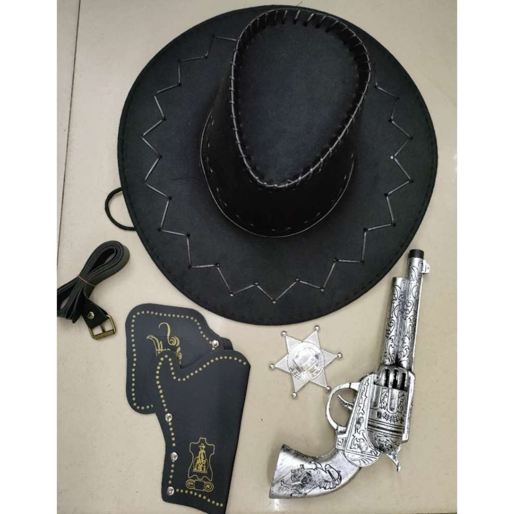 Kit Chapeu Cowboy E Xerife Para Festa /Carnaval | Shopee Brasil