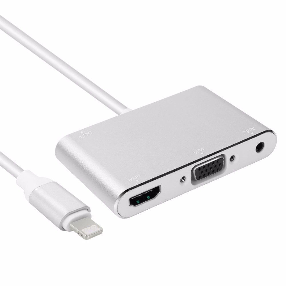 Hub Adaptador Hdmi Vga Para iPhone iPad Lightning | Shopee Brasil