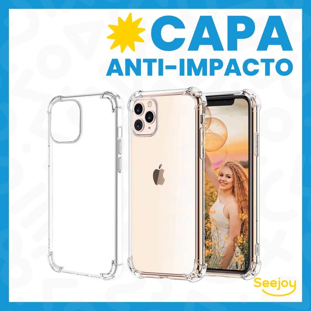 Capa Transparente Capinha Tpu Anti Impacto Para Iphone Shopee Brasil