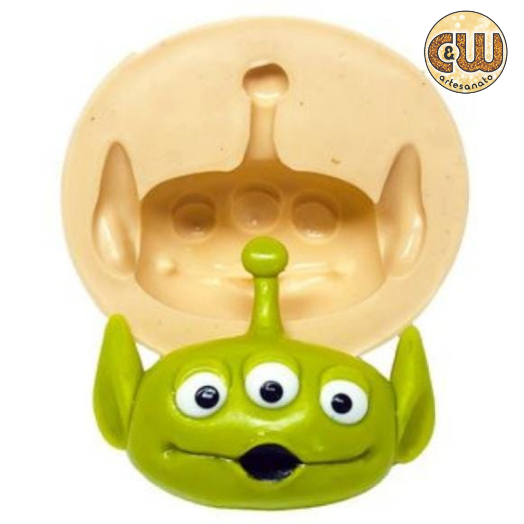 Molde Silicone Rosto Alien / Toy Story Confeitaria e Artesanato ...