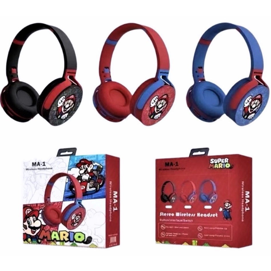 Fone de Ouvido Bluetooth Super Mario Wireless MA-1 | Shopee Brasil