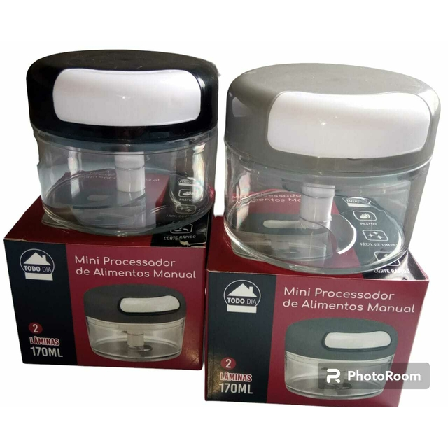Mini Processador De Alimentos Manual C/ 2 Laminas 170ml | Shopee Brasil