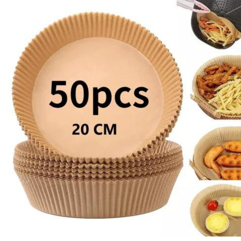 Forma De Papel Redonda Fritadeira Airfryer 20cm 50 Unid | Shopee Brasil