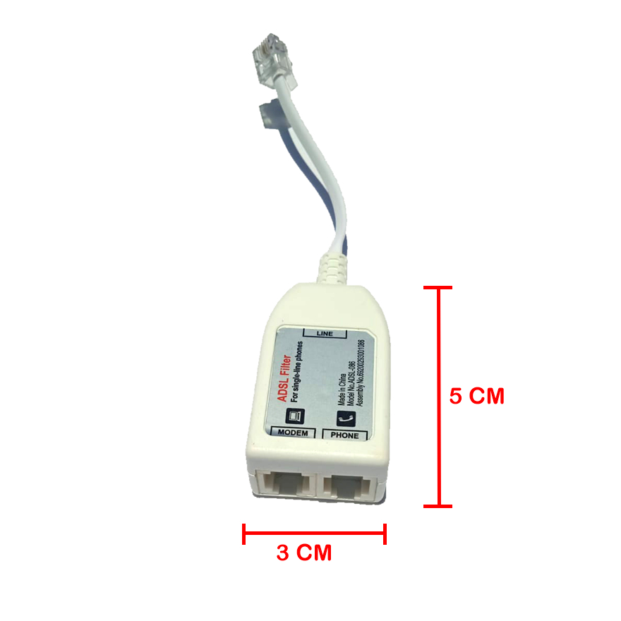 FILTRO PARA LINHA TELEFONICA RJ11 - ADSL - 2 SAÍDAS | Shopee Brasil