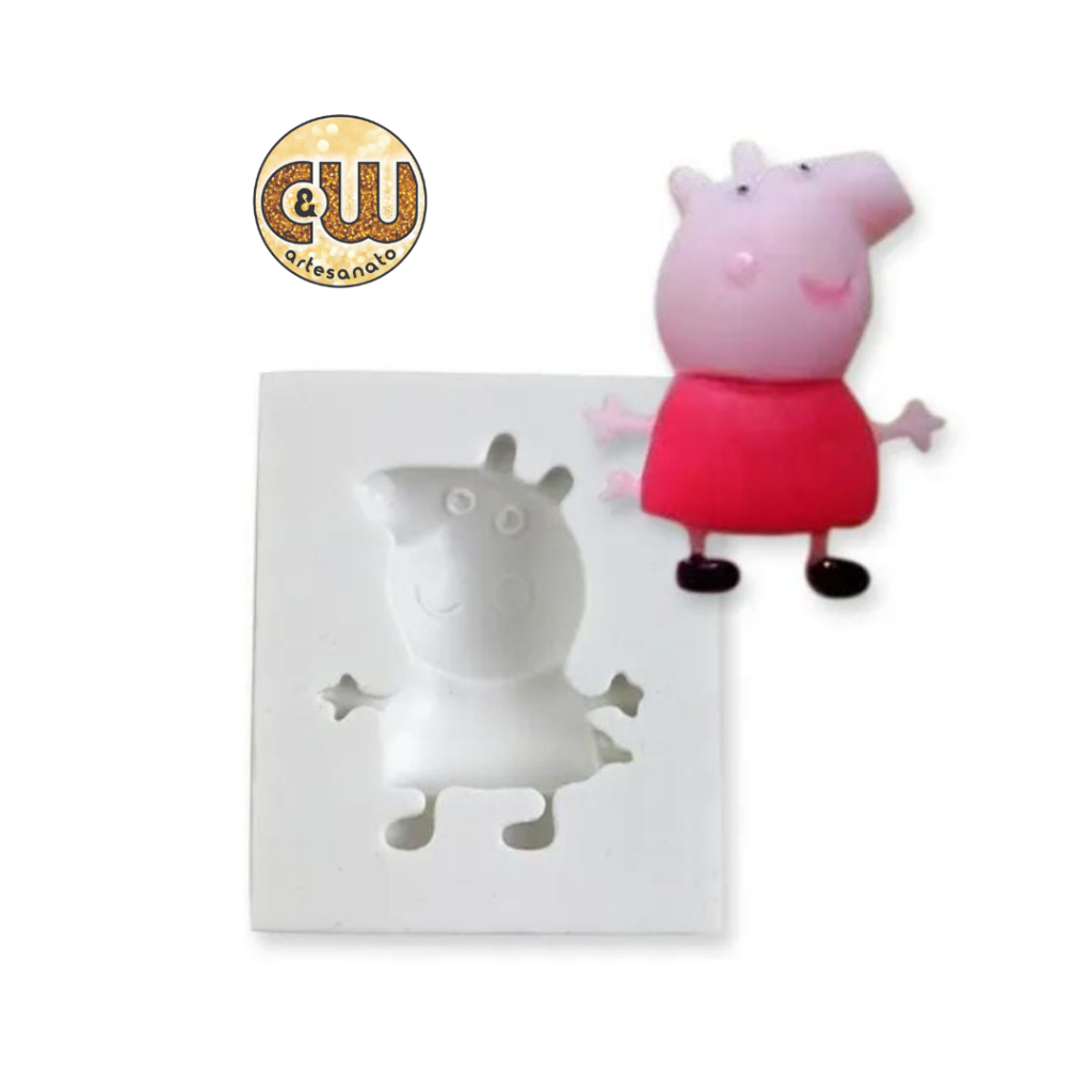 Molde Silicone Peppa Pig Confeitaria e Artesanato – Biscuit - Festa ...