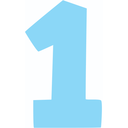 DISPLAY MDF NUMERO 1 AZUL CLARO 60CM | Shopee Brasil