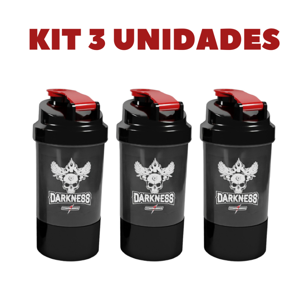 Kit 3x Coqueteleiras Integral Médica Shakeira Garrafa Simples Academia ...