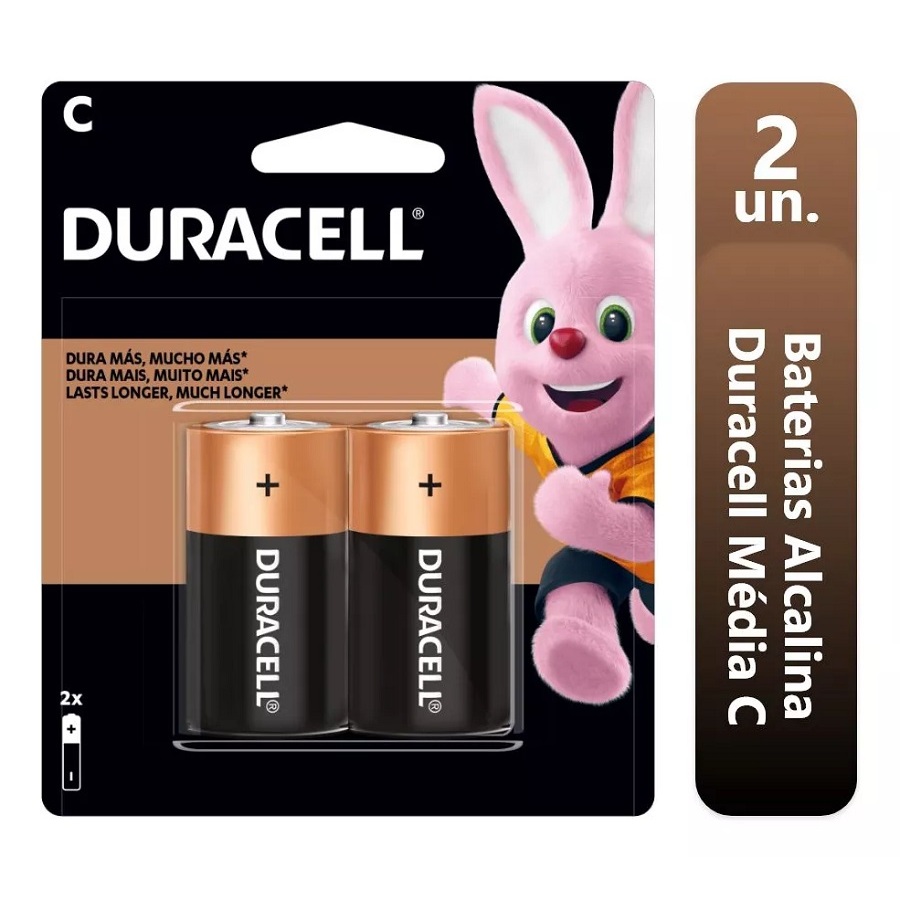 Pilha Alcalina Duracell Alcalina Média Com 2 Unidades C2 | Shopee Brasil