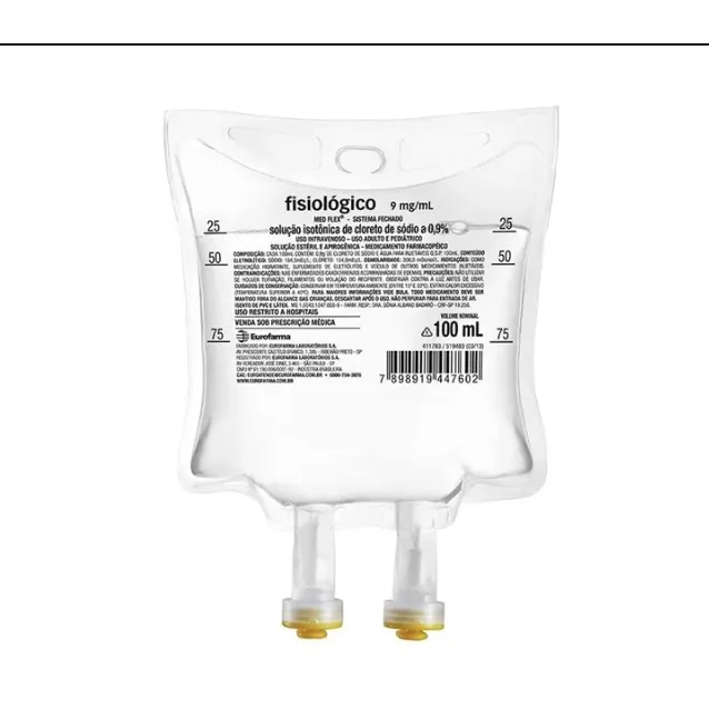 Soro Fisiológico 0,9% Sistema Fechado - 100ml | Shopee Brasil
