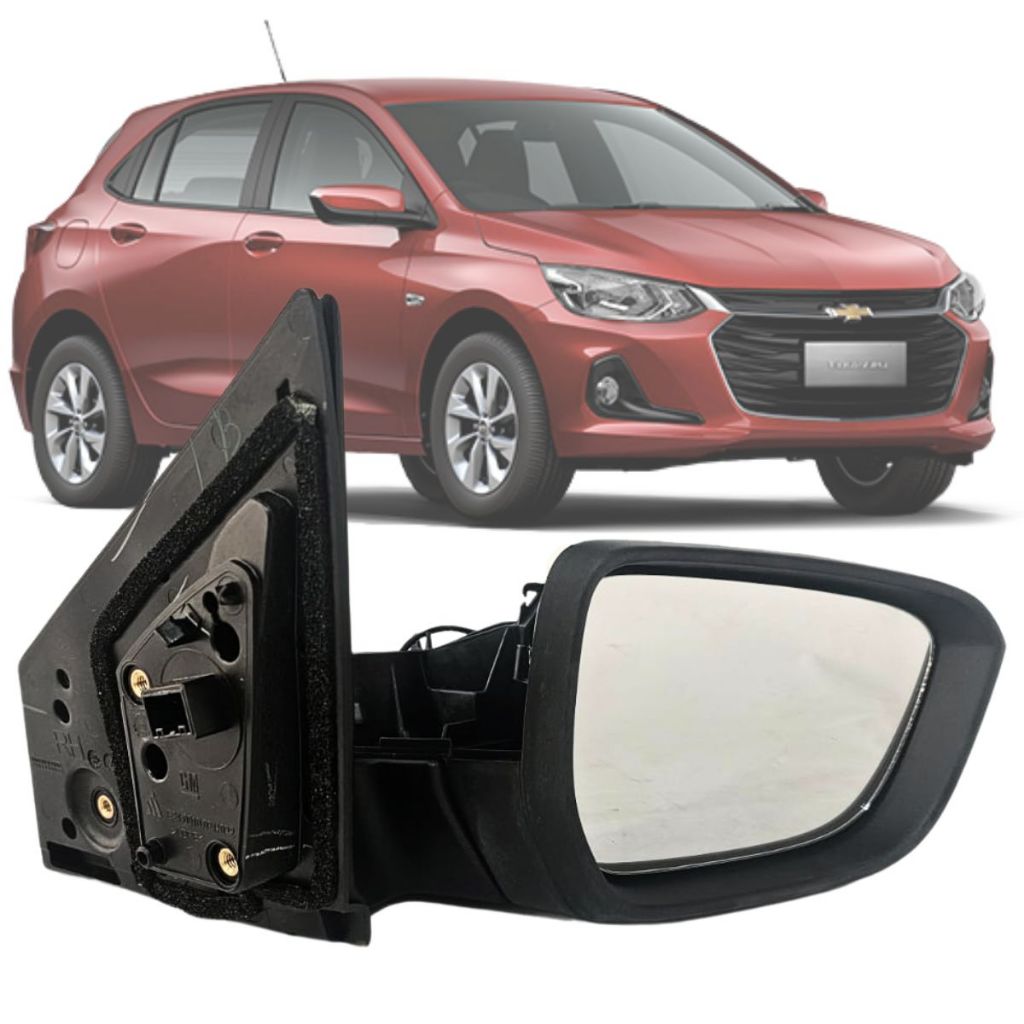 Retrovisor Direito (passageiro / carona) Externo Chevrolet Onix Plus Sedan Hatch 2020 2021 ...