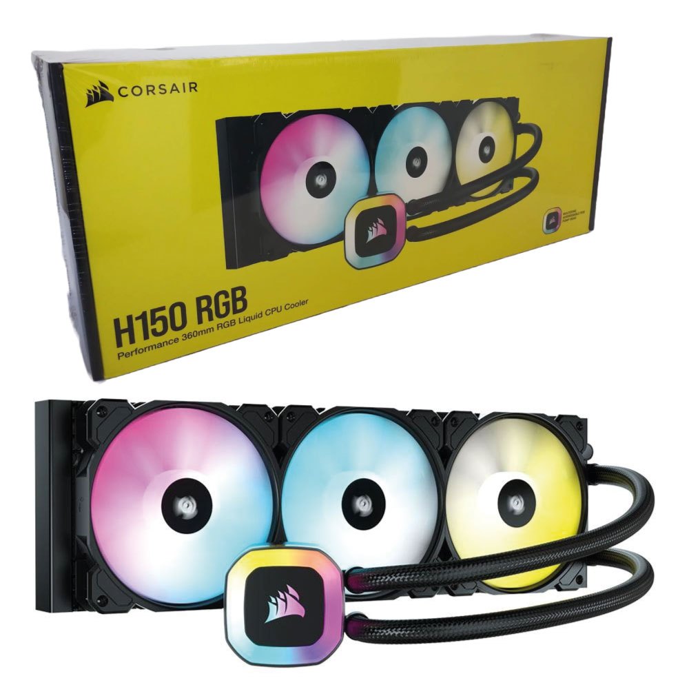 Water Cooler 360mm Corsair H150 RGB para AMD e Intel | Shopee Brasil