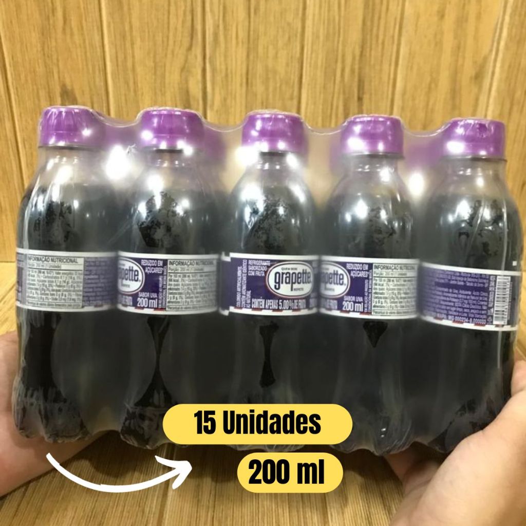 Refrigerante Grapette Uva 200 ml (Fardo com 15 Uni.) | Shopee Brasil