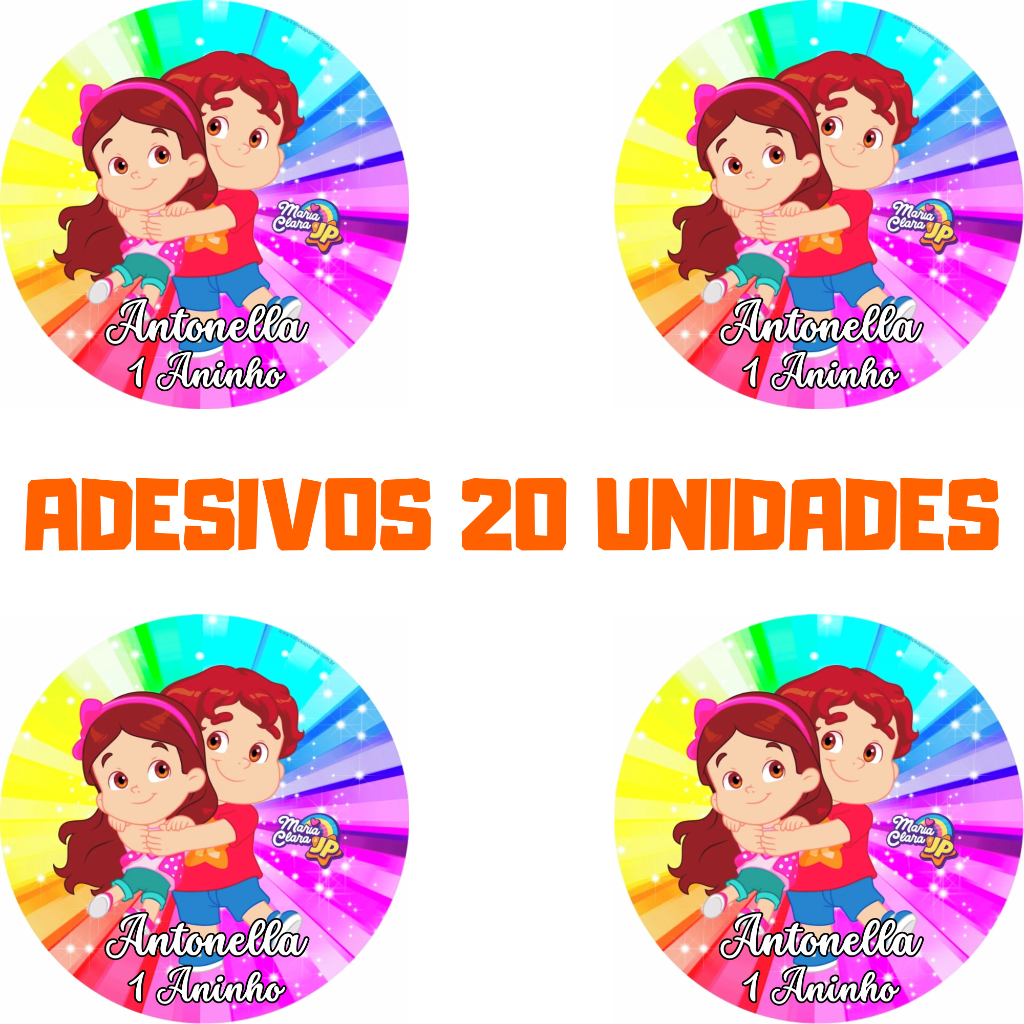 20 Unidades Adesivos Maria Clara e JP Personalizados! | Shopee Brasil