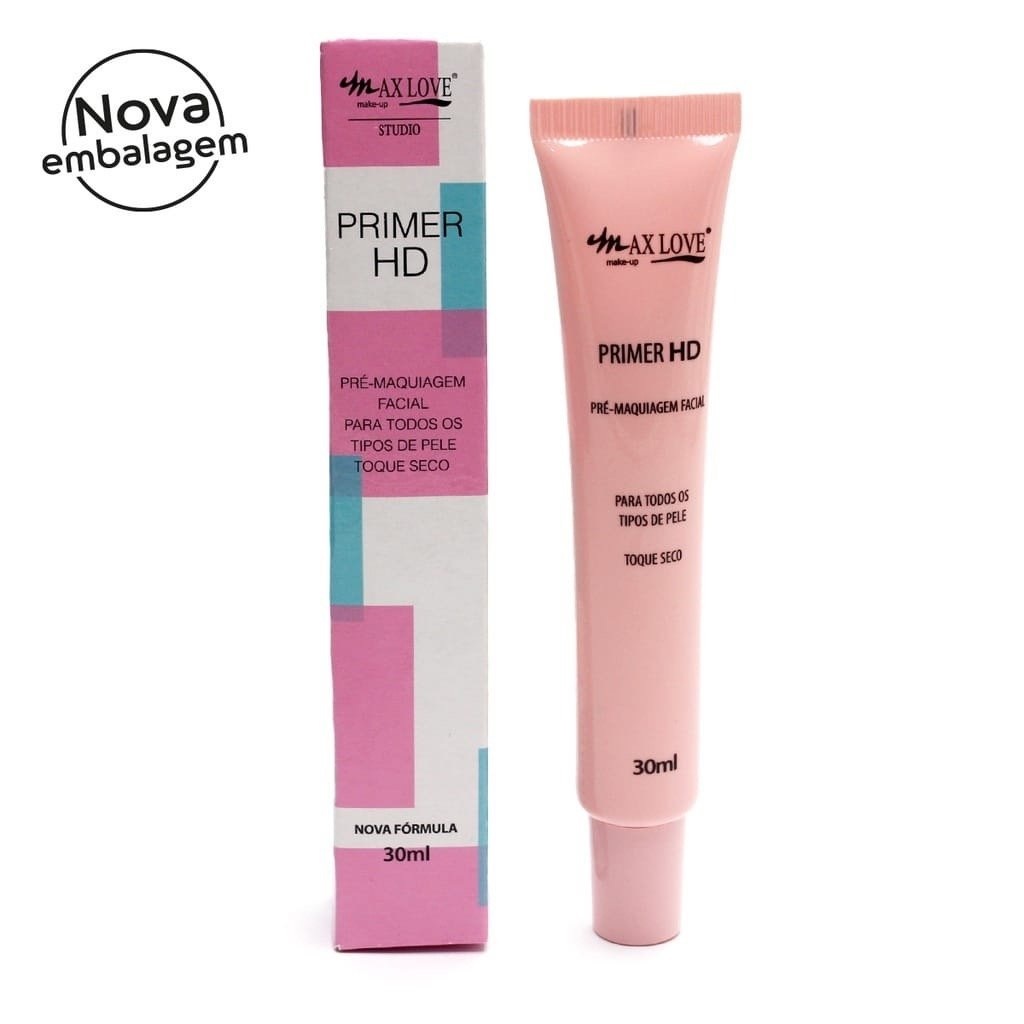 Primer facial HD toque seco max love - pré-maquiagem para todos os tipos de pele | Shopee Brasil
