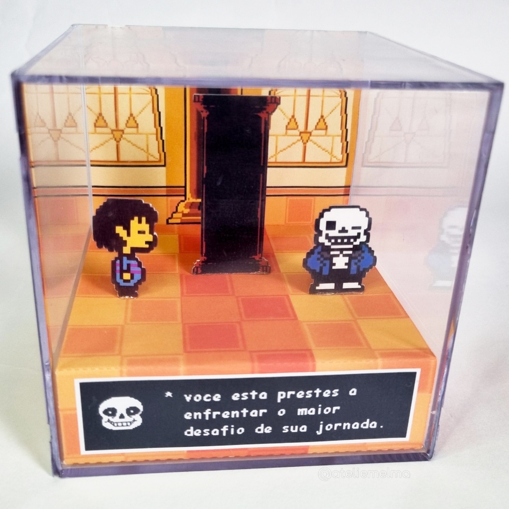 Diorama Undertale - "Sans" - Cubo de Acrílico 9x9cm | Shopee Brasil