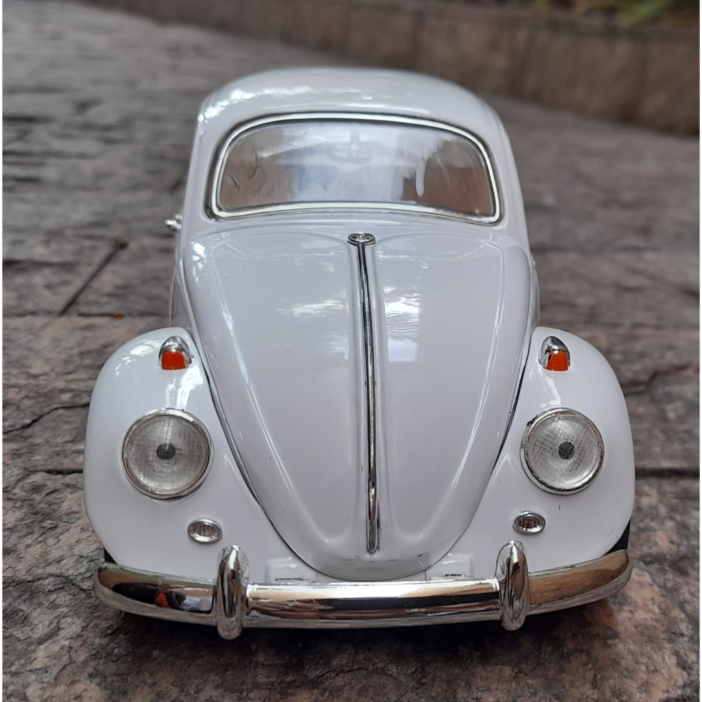 Miniatura Fusca 1967 Escala 1:18 Die Cast Branco 23 Cm | Shopee Brasil