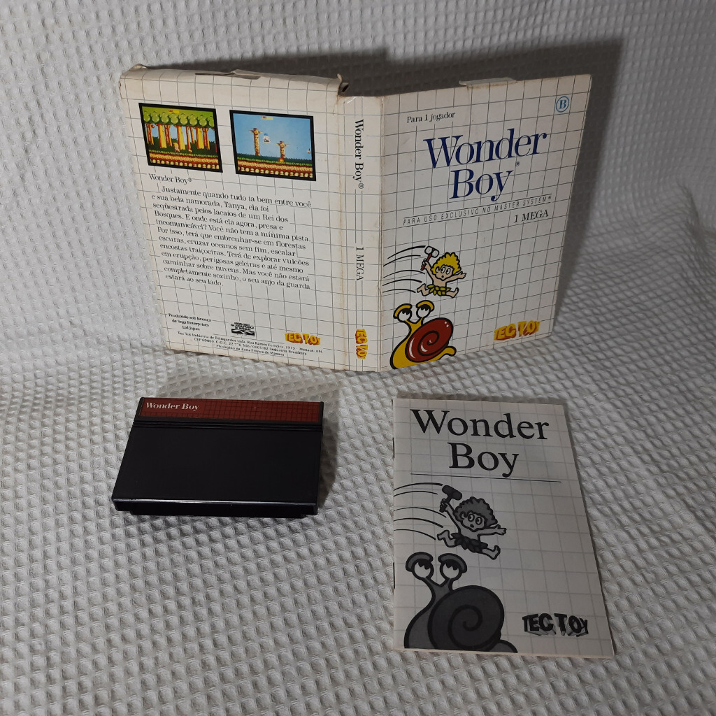 JOGO MASTER SYSTEM WONDER BOY CIB PAPELÃO | Shopee Brasil