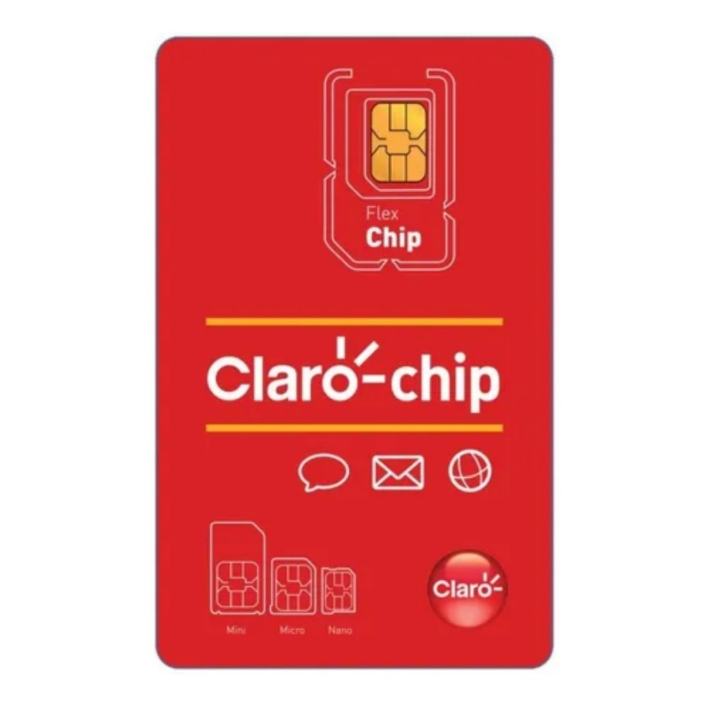 KIT 6 CHIP CLARO TRIPLO CORTE SEM CREDITO DDD LIVRE 4G/5G | Shopee Brasil
