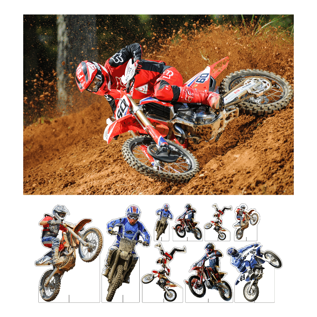 Kit Display + Painel Festa Infantil Motocross | Shopee Brasil
