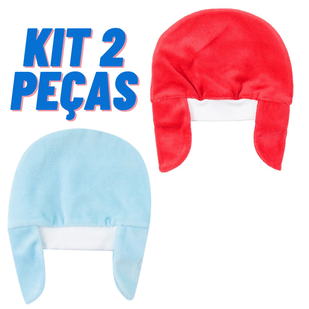 Kit 2 Touca de Frio Boina de bebê Gorro Infantil Plush | Shopee Brasil