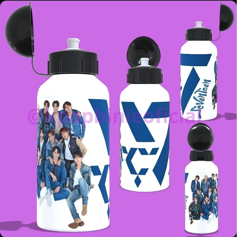 Garrafa Squeeze SEVENTEEN - Boy Group Carat kpop -Garrafa Squeeze de ...