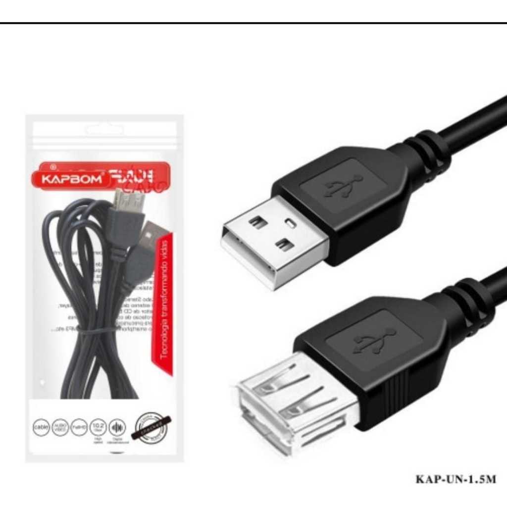 Cabo Extensor USB A Macho para USB A Fêmea com 1.5 Metros KAP-UN-1.5M ...