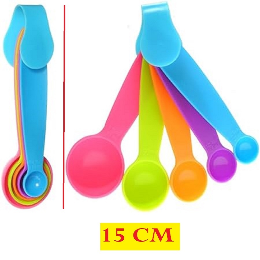 Conjunto 5 Colheres Mulituso 15Cm Colher medida Medidora Para Cozinhar ...