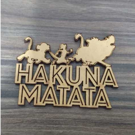 Aplique HAKUNA MATATA MDF | Shopee Brasil