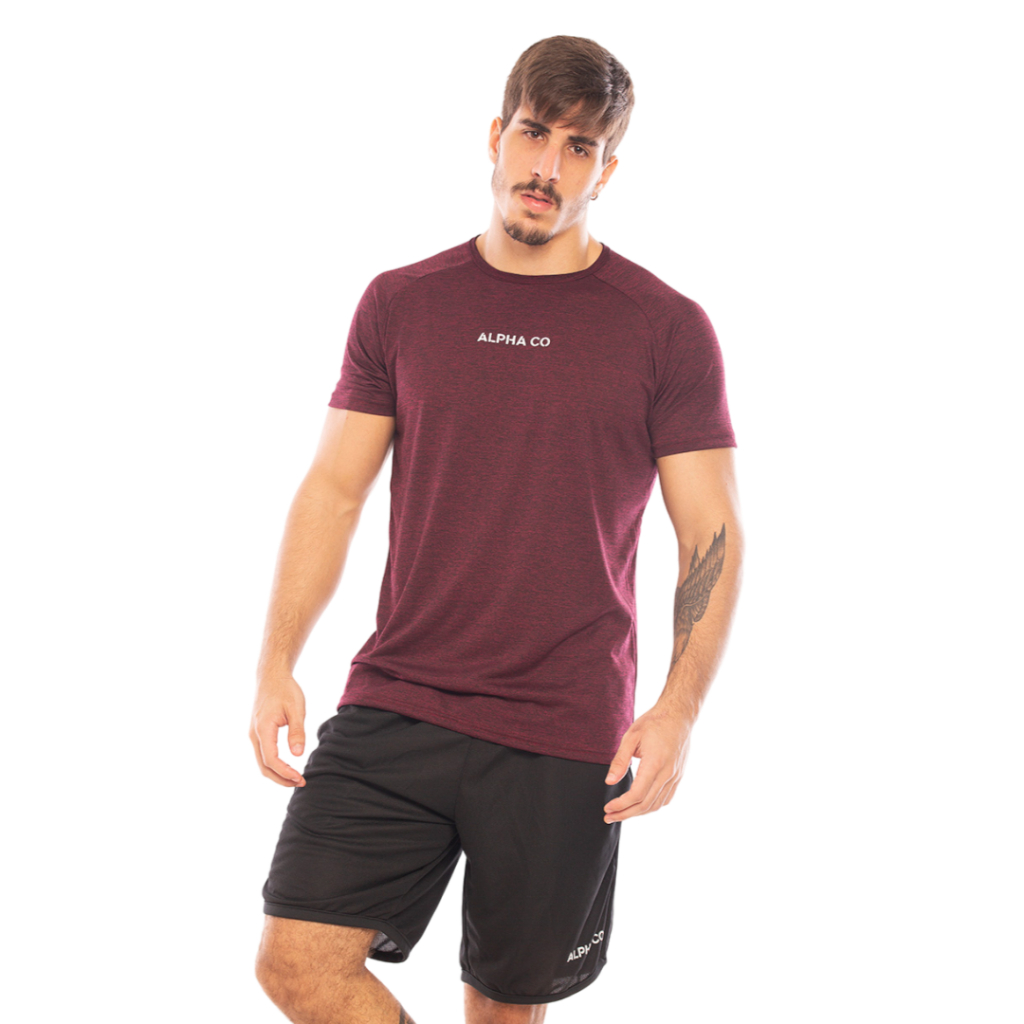 Kit Dry Fit Alpha Co Camiseta Essential e Bermuda Basic para Treino ...