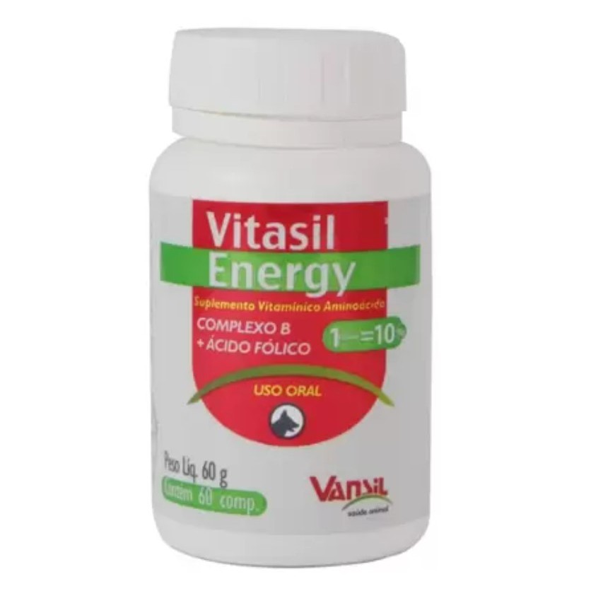 Vitasil Energy 60g 60 Comprimidos Vansil | Shopee Brasil