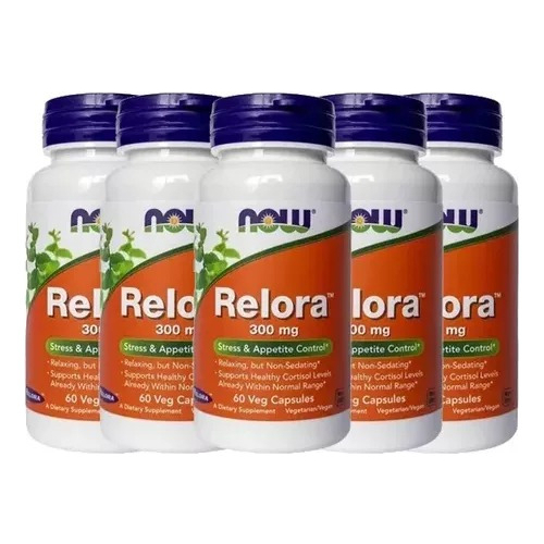 Kit 5 Potes Suplemento Now Foods Relora 60 Capsulas | Shopee Brasil