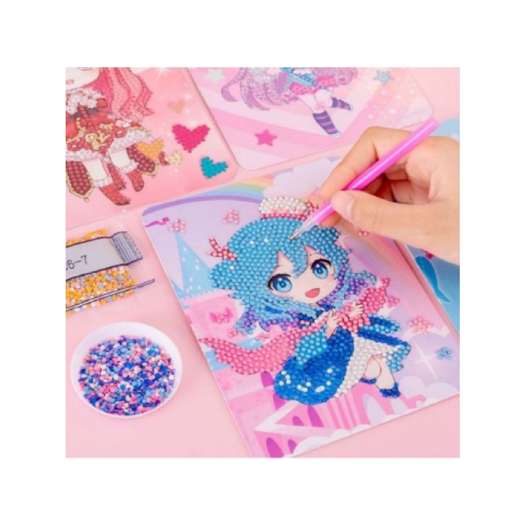 Pintura Diamond Painting 3D Pintura de diamante com Bolinhas DIY Fofas ...