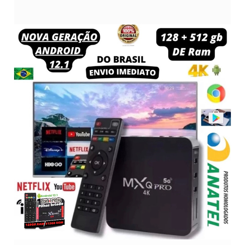 Tv Box Mxq Pro 4k 5g Desbloqueado Tvbox Pronta Entrega | Shopee Brasil