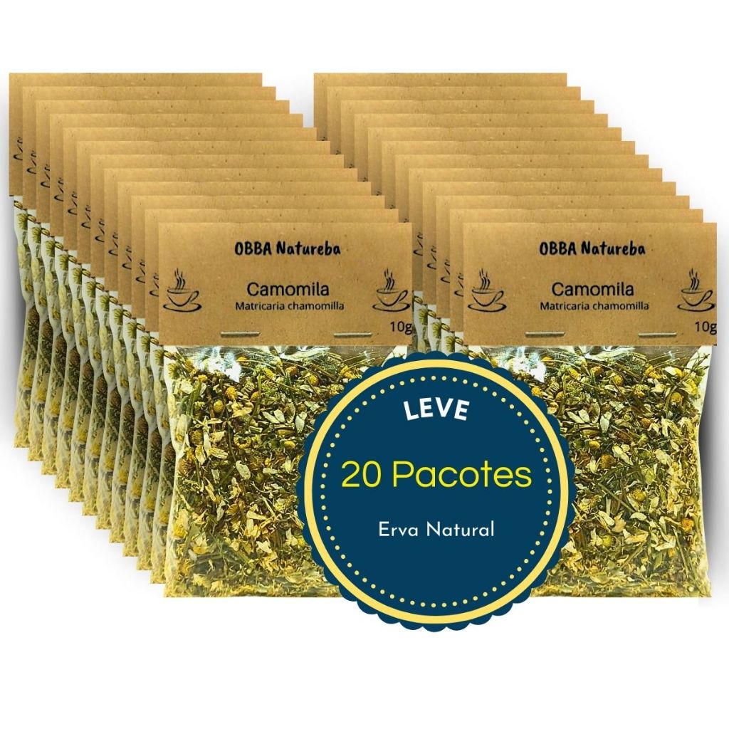 20 Pacotes Chá de Camomila | Alta Qualidade | 100% Natural para Cha ...