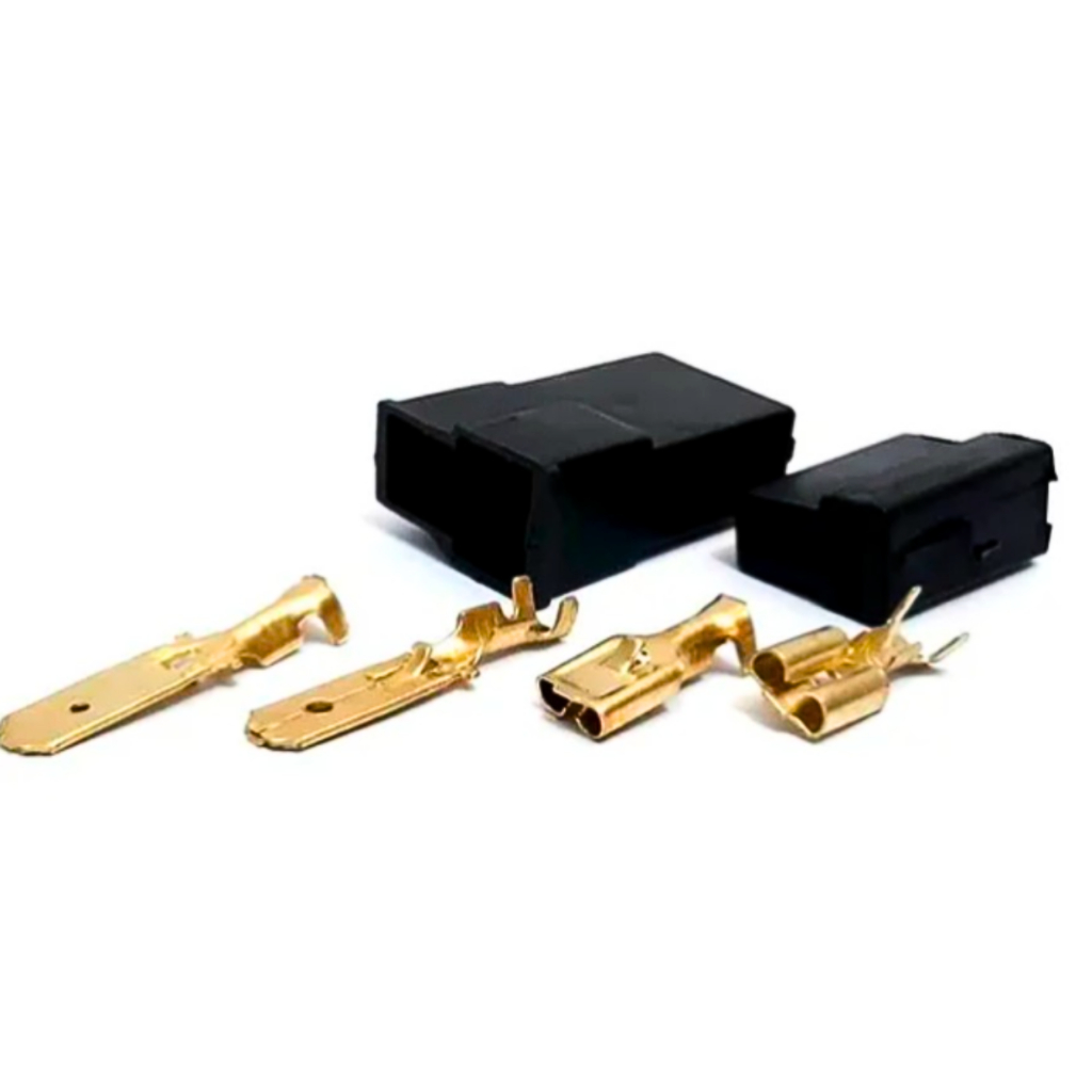 10 Conjunto Conector 2 Vias Plug Para Caixa (macho E Fêmea) | Shopee Brasil