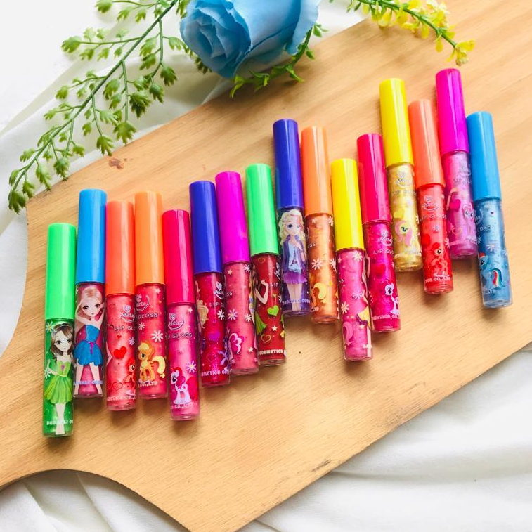 Lip Gloss Brilho e Glitter Princesa Infantil/ Mini Brilho Gloss ...