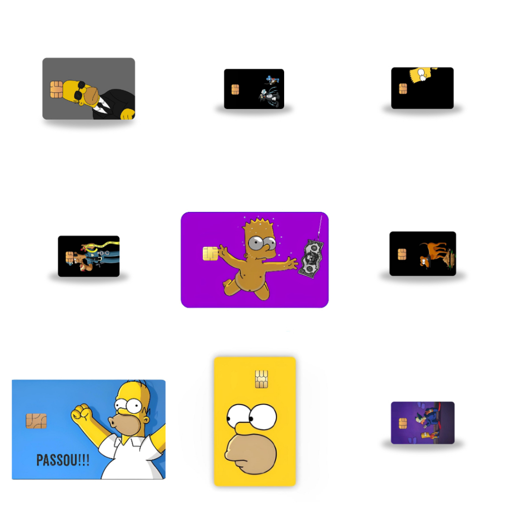 Película Adesiva Skin Card Para Cartão Debito Crédito Os Simpsons ...