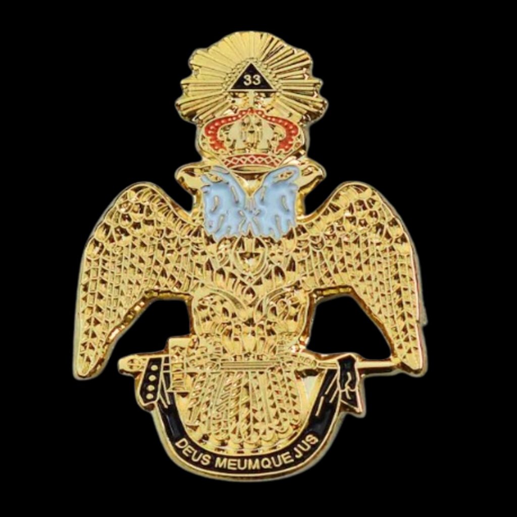 Pin Boton Broche Maçonaria Maçom Maçônico Símbolo Grau 33 | Shopee Brasil