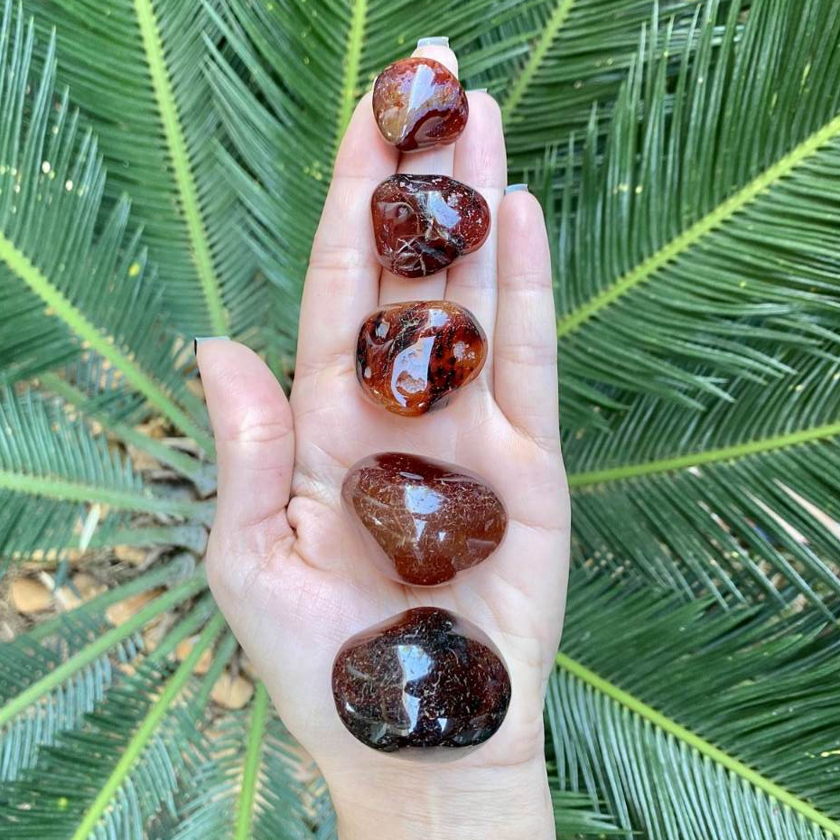 Pedra Ágata Cornalina Rolada Cristais Naturais - Vitalidade e Coragem ...