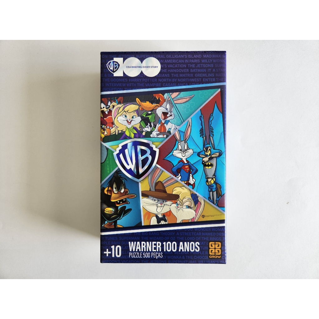 Quebra-cabeça Warner 100 anos Grow 500 peças USADO | Shopee Brasil