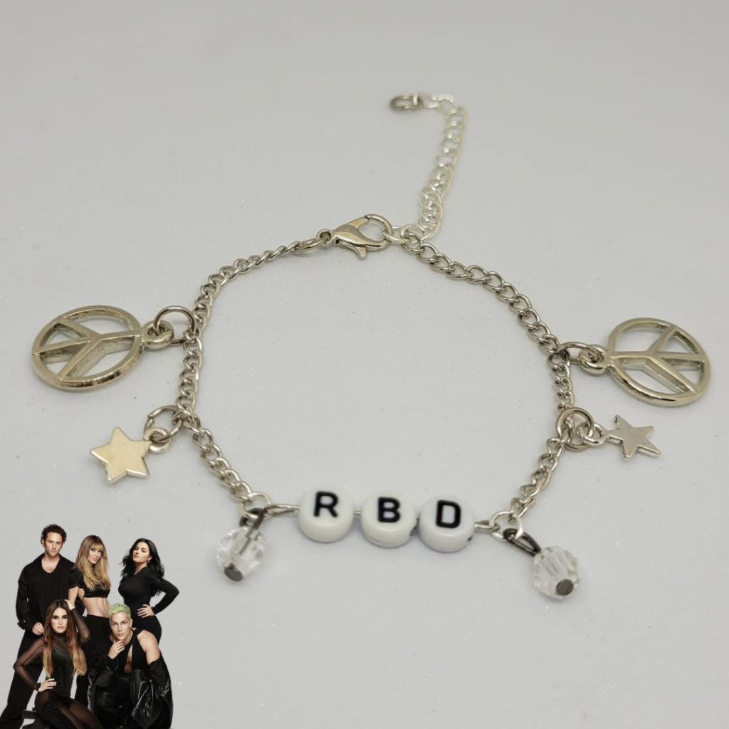 Pulseira Soy Rebelde - RBD - corrente pingente símbolo da paz | Shopee ...