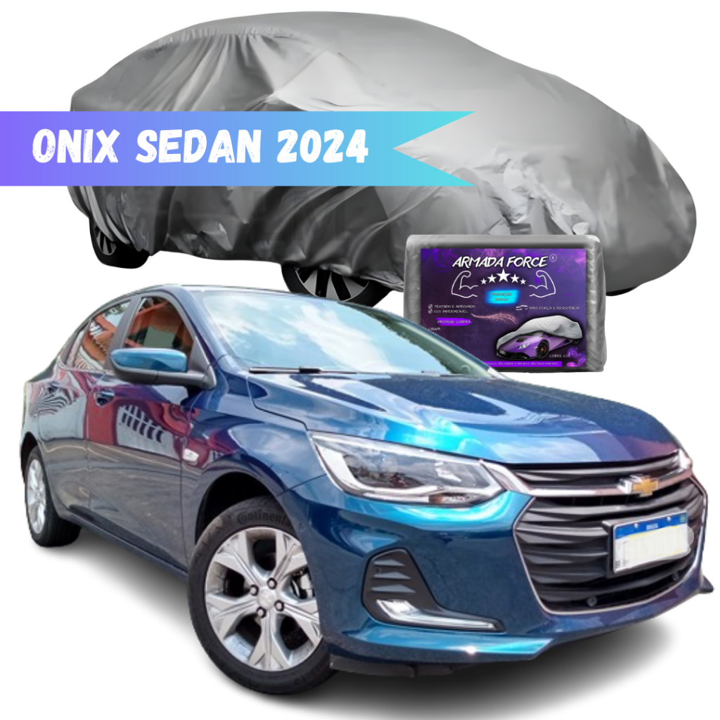 Capa Carro Onix Sedan 2024 Impermeável Com Forro e Elástico - Desconto ...